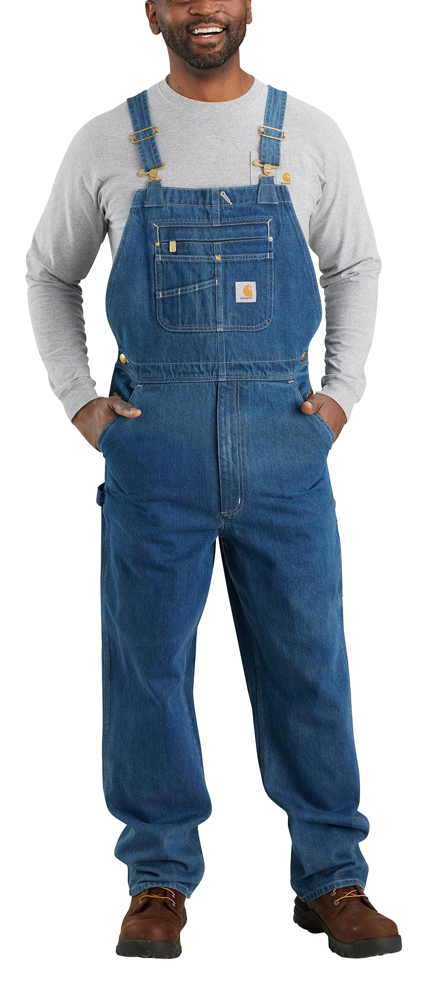 Carhartt Loose-Fit Denim Bib Overalls for Men | Mack's Prairie Wings